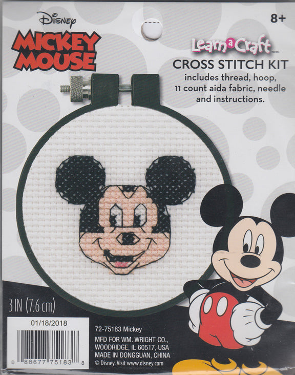 Mickey Mouse Disney Cross Stitch Kit 72-75183 by Dimensions – Stitchers ...