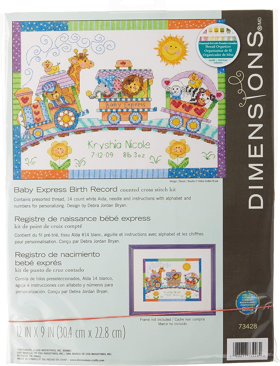 Baby Express Birth Record Cross Stitch Kit 73428 by Dimensions ...