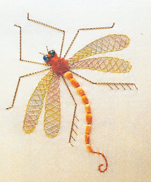 Stumpwork Dragonflies by Jane Nicholas – Stitchers' Corner Australia