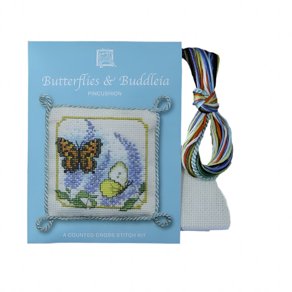 Butterflies & Buddleia Pin Cushion Kit by Textile Heritage – Stitchers ...