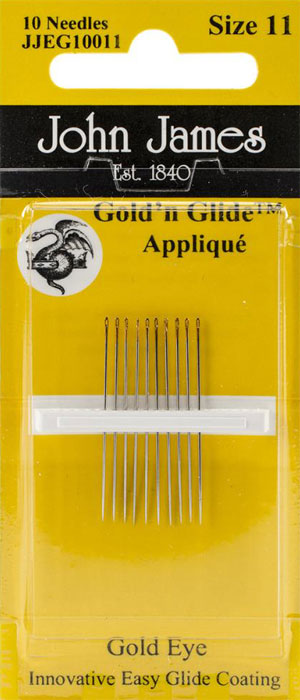 John James Gold'n Glide Applique Needles – Stitchers' Corner Australia